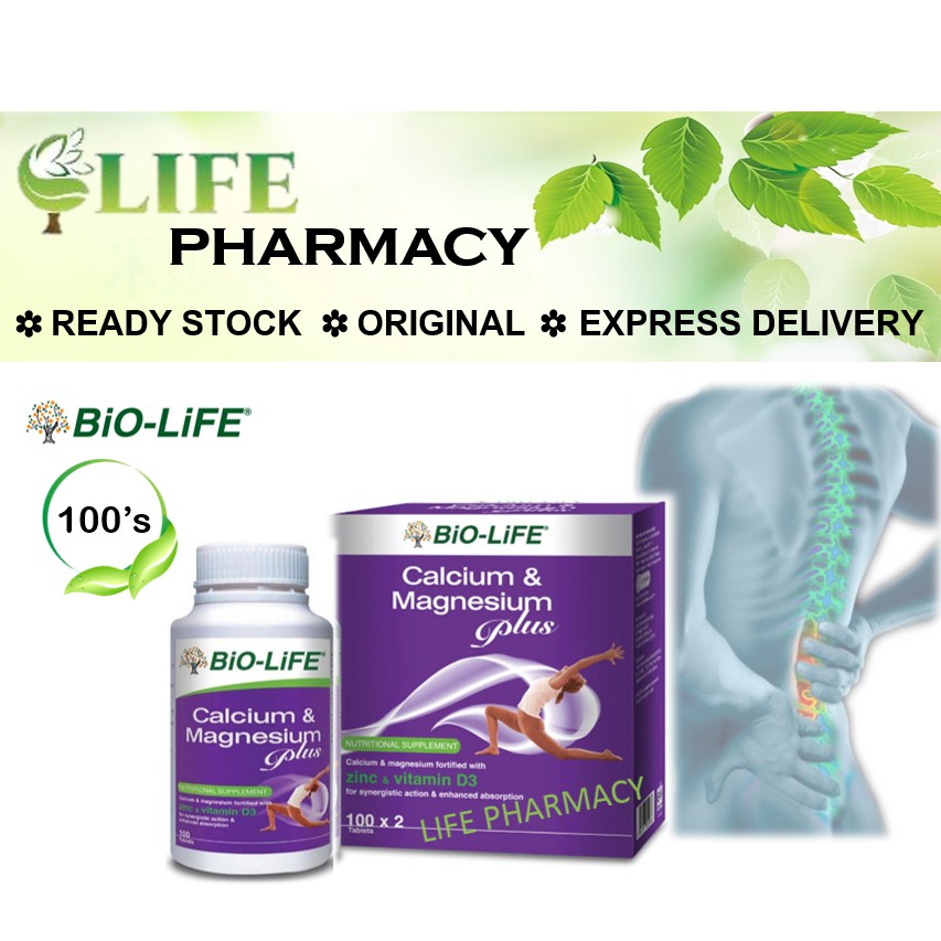 BIO-LIFE CALCIUM & MAGNESIUM PLUS 100's | Shopee Malaysia