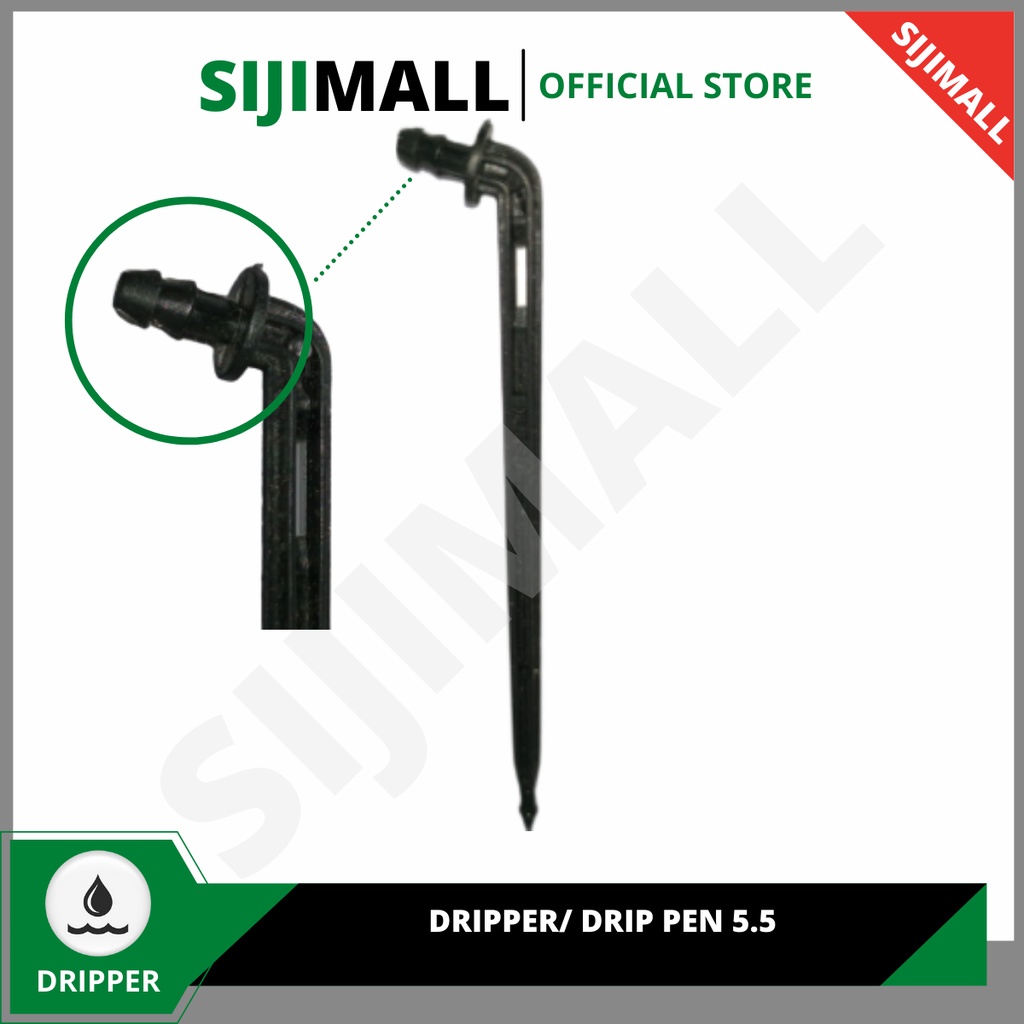 Arrow Dripper bengkok black, Dripper bend, dripper L 4mm fertigasi ...