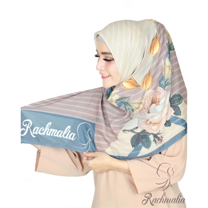 Korean Velvet Motif Veil 115x115cm Rachmalia Outfit | Shopee Malaysia