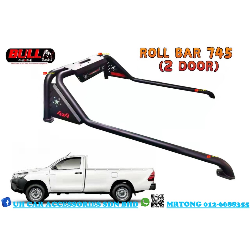 TOYOTA HILUX REVO ROCCO ROGUE SINGLE CAB 2DOOR 745 SPORT ROLL BAR ...