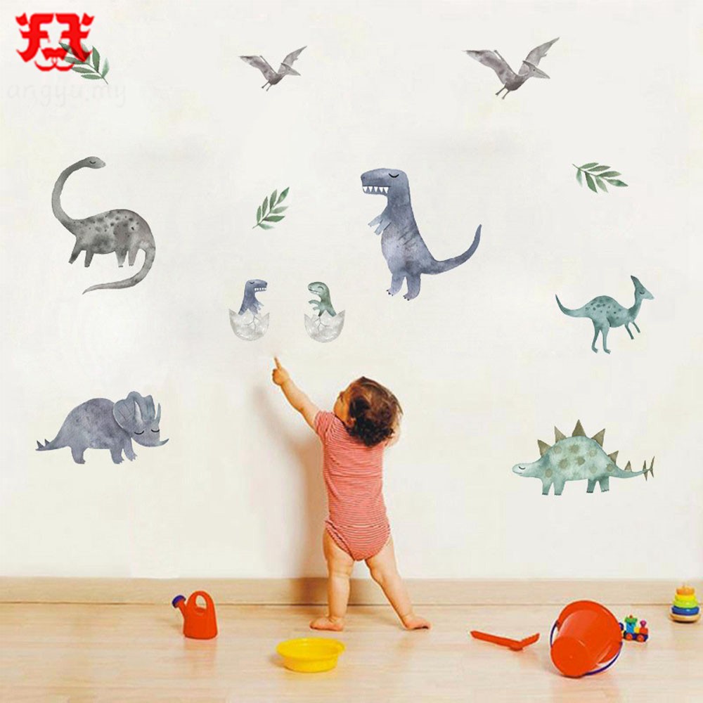 Dinosaurs Wall Stickers Dinosaur Decals Removable Baby Wall Mural Art ...