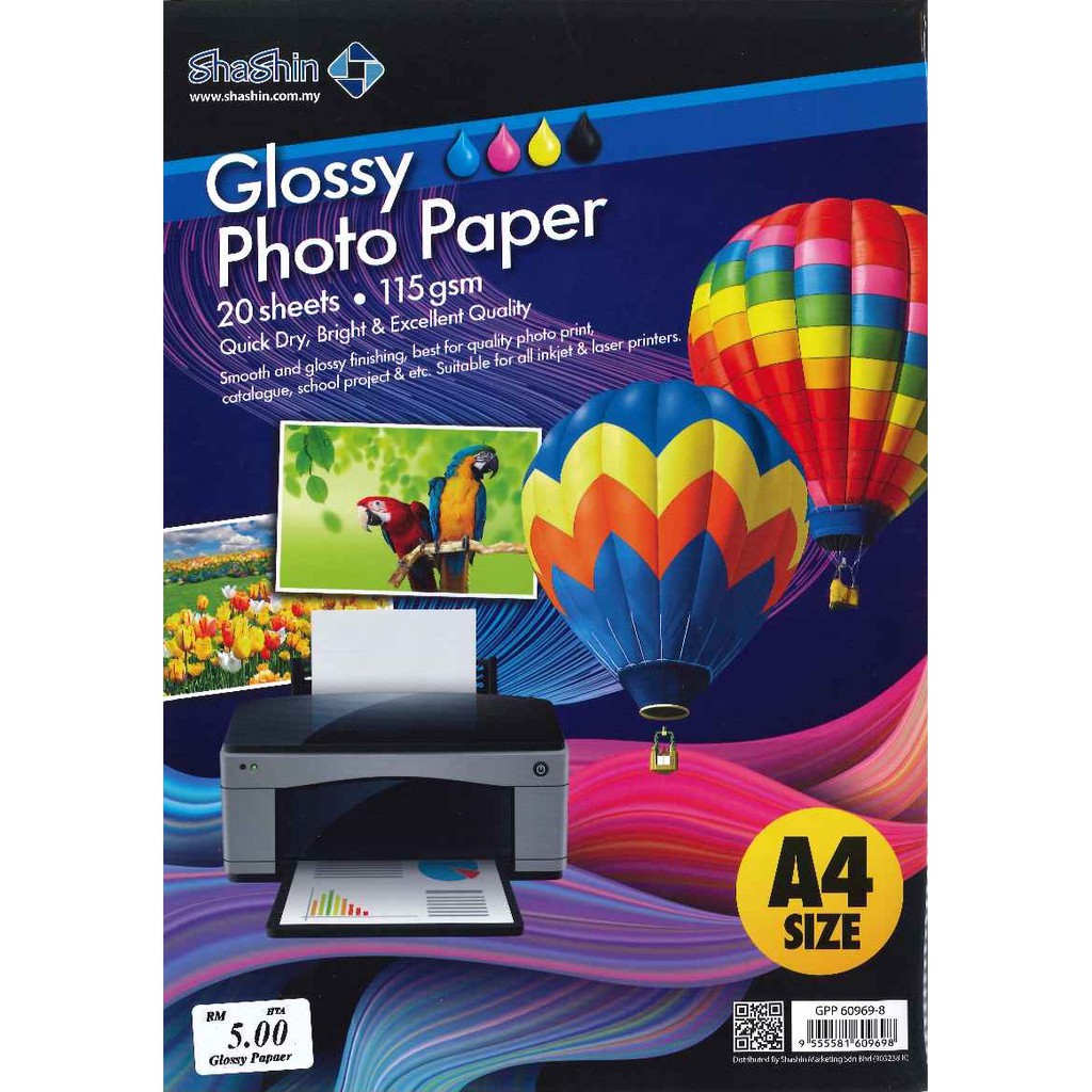 Shashin Glossy Paper 115gsm 20's A4 size | Shopee Malaysia