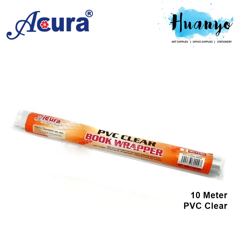 Acura PVC Plastic Book Cover Wrapper (Clear, 10 Meter/Roll) | Shopee ...