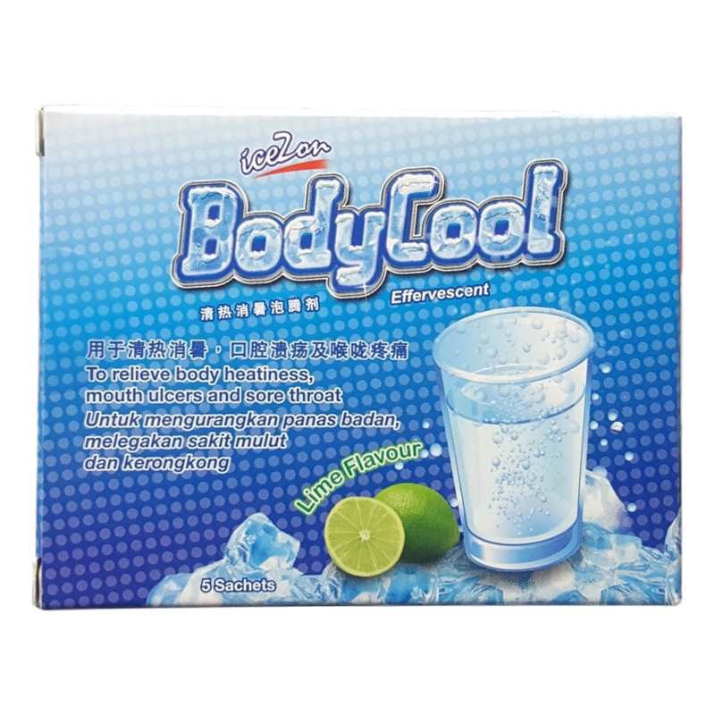 Icezon Bodycool Effervescent 5 Sachets Relieve Body Heatiness Mouth