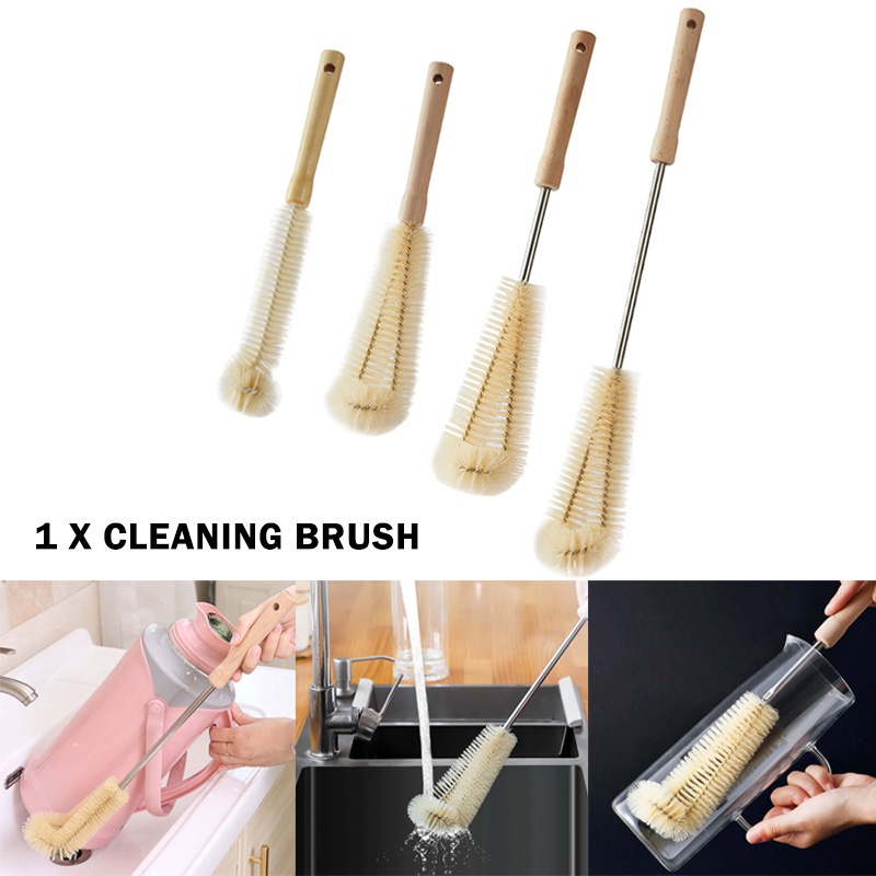 Kitchen Cleaning Brush L-shaped Coffee Tea Glass Cup Baby Bottle Brush ...