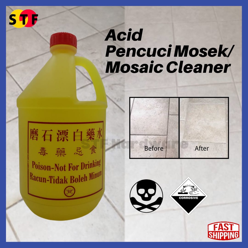 3 LITER ASID KUNING / ACID PENCUCI MOSEK/ CEMENT REMOVER/ MOSAIC TILE ...
