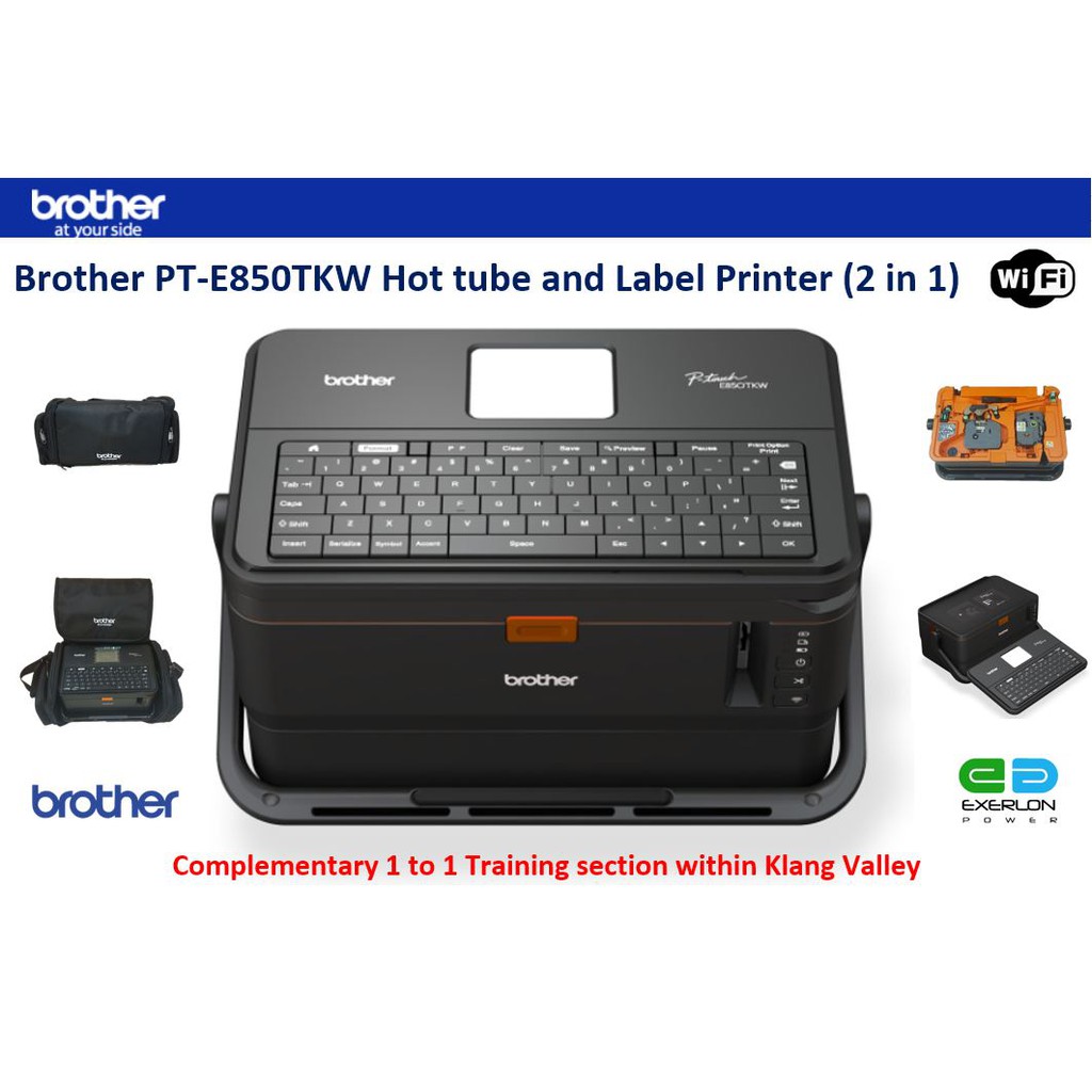 BROTHER PT-E850TKW LI labelling & hot tube Printer pte850tkw pte850 ...
