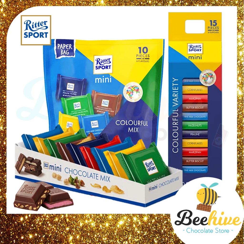 Ritter Sport Mini Mix Chocolate 116g - 500g [Individual Pack] | Shopee ...