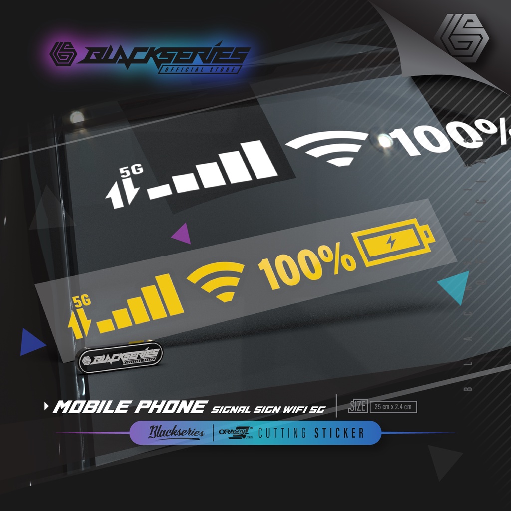Cutting 5G Wifi Mobile Phone Signal Sign Sticker | Car Sticker | Shopee ...