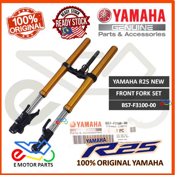 R25 FORK DEPAN YZF R25 V2 V1 NEW FRONT FORK SET DAMPER STEERING ...