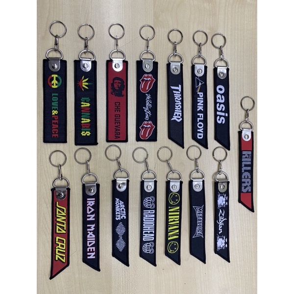 Keychain Band metallica the Rolling Stones thrasher pink floyd nirvana ...