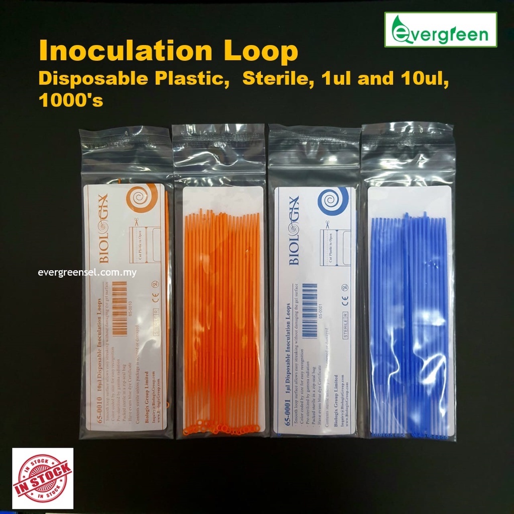 ( LOCAL READY STOCK ) Biologix Disposable Plastic Inoculation Loop 1ul ...