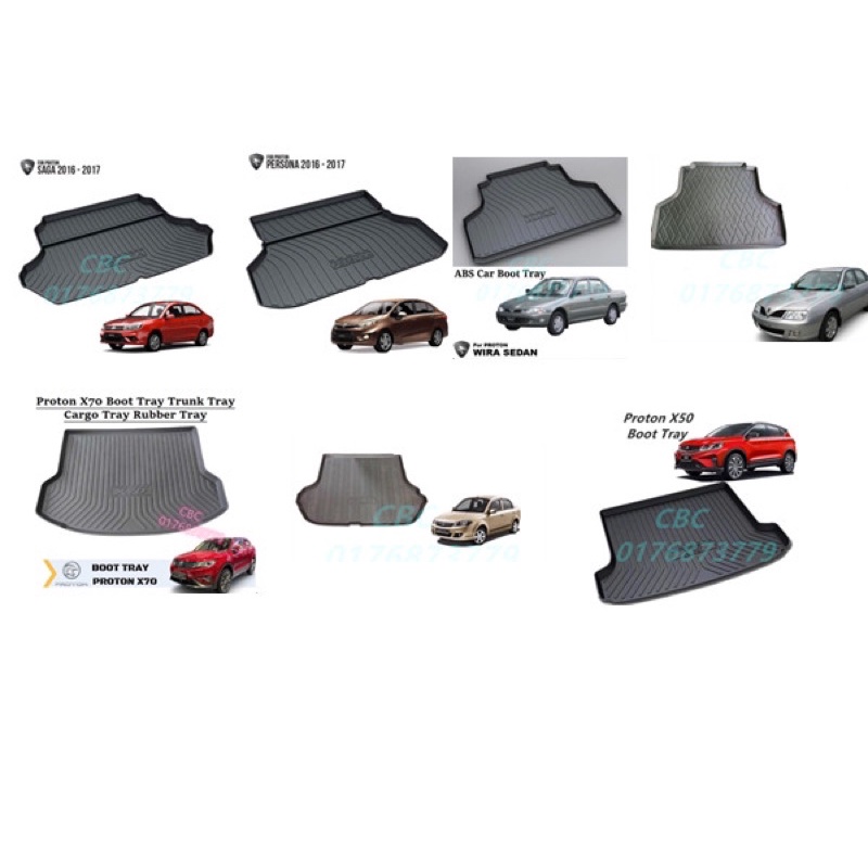 Proton Saga Persona X70 High Quality Car Rear Trunk Cargo Boot Tray ...