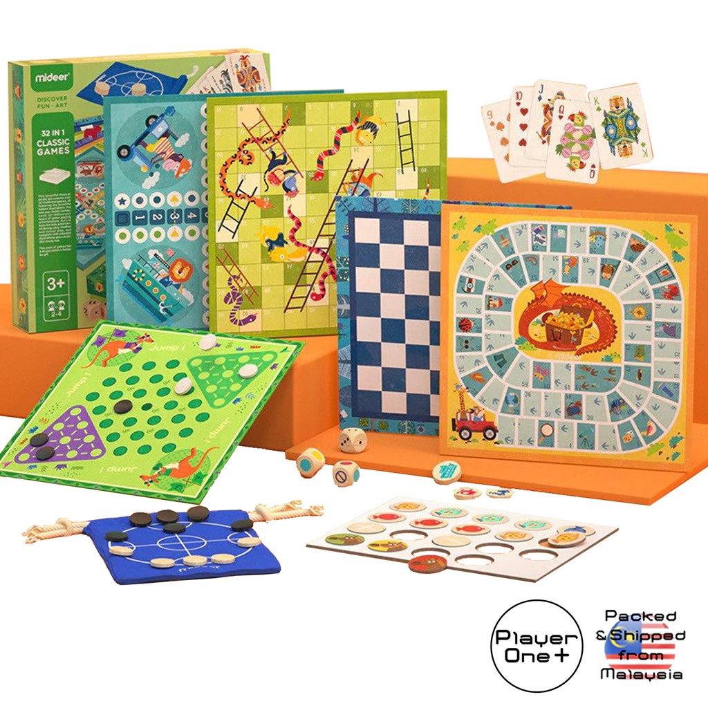 16-in-1 And 32-in-1 Classic Games Chess Set Kids Children Early ...