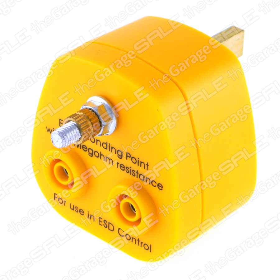 ESD UK Grounding Bonding Earth Plug with 1x Post , 2x Banana Sockets ...