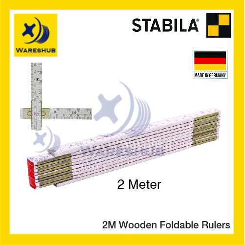 Stabila 2m Folding Wooden Ruler Folding Ruler Measuring Foldable Ruler ...