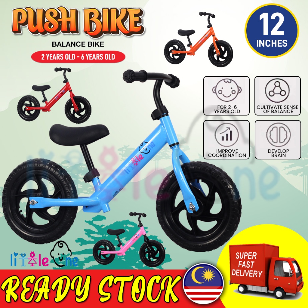 Little One Baby Kids Balance Bike 12 inch Wheel Roller Push Bike No ...