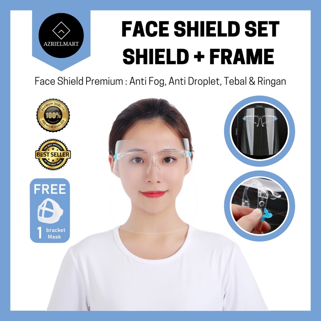 Face Shield Premium Glasses Anti Virus Face Shield - No Box | Shopee ...