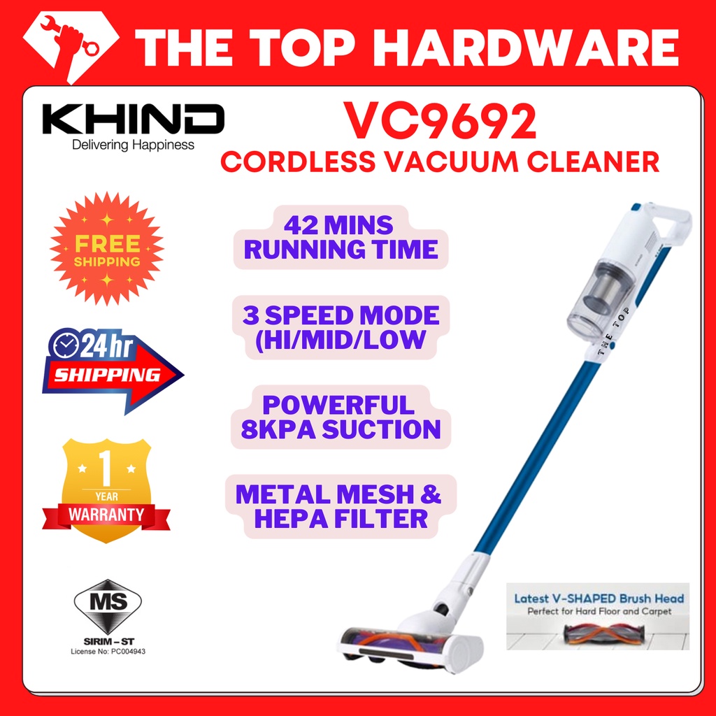 *READY STOCK* KHIND CORDLESS VACUUM CLEANER VC9692 PENYAPU VAKUM ...