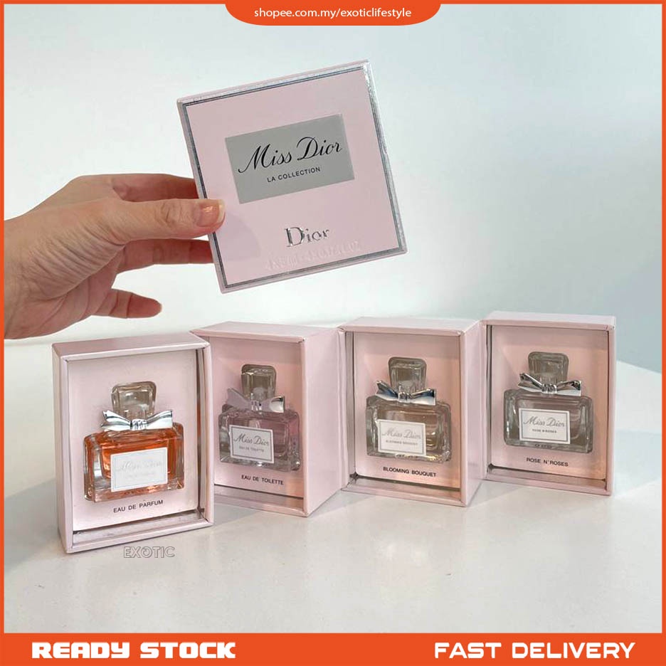 Miss DlOR La Collection 4 In 1 (4X5m Mini Set Eau De Toilette EDT For ...