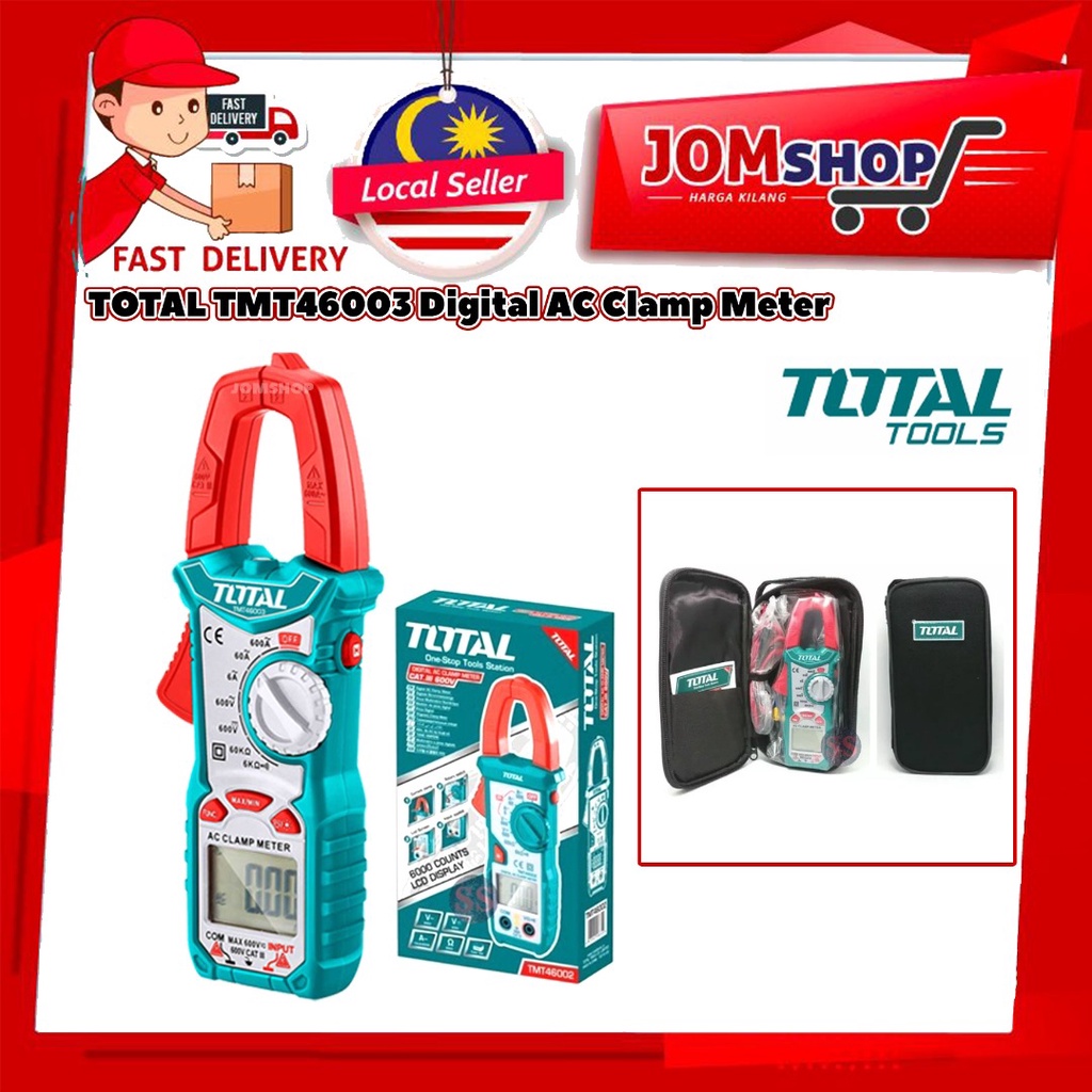 *LIMITED PROMOTION*TOTAL TMT46003 Digital AC Clamp Meter | Shopee Malaysia