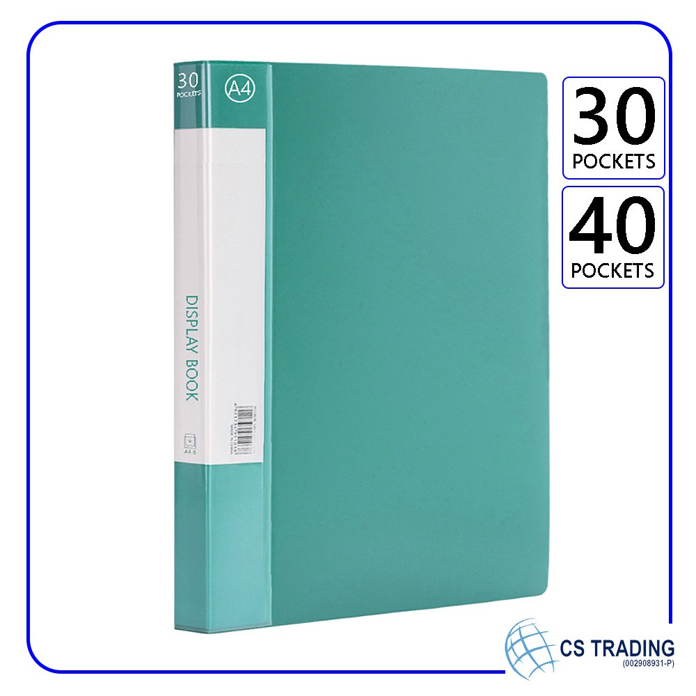A4 30 Pocket / 40 Pocket Clear Book / Clear Holder / Display Book ... A4 30 Pocket / 40 Pocket Clear Book / Clear Holder / Display Book ...