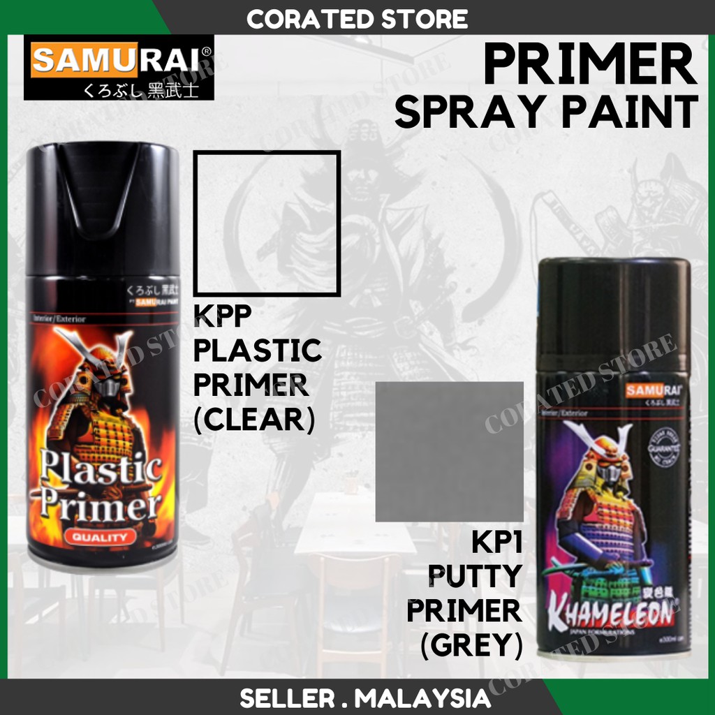 Samurai Primer Spray KPP Plastic Primer & KP1 Putty Primer 300ml (None ...