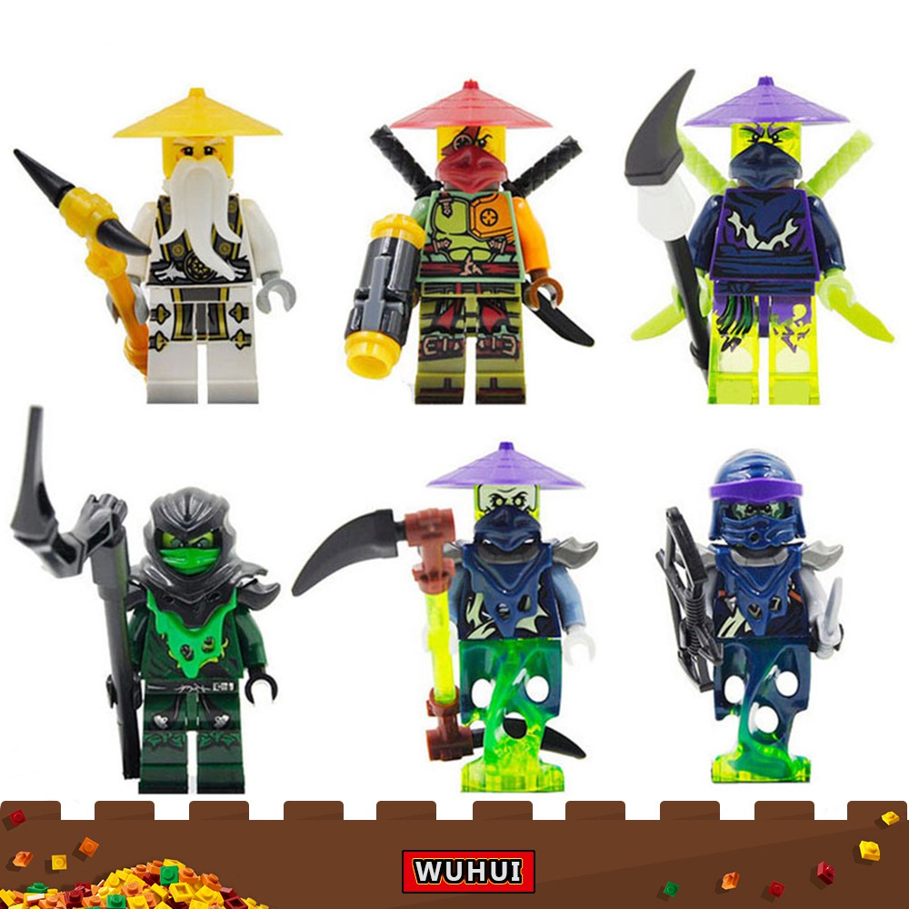WUHUI 6PCS Lego Ninja Minifigures Toy Building Kit Lego Toys Building ...