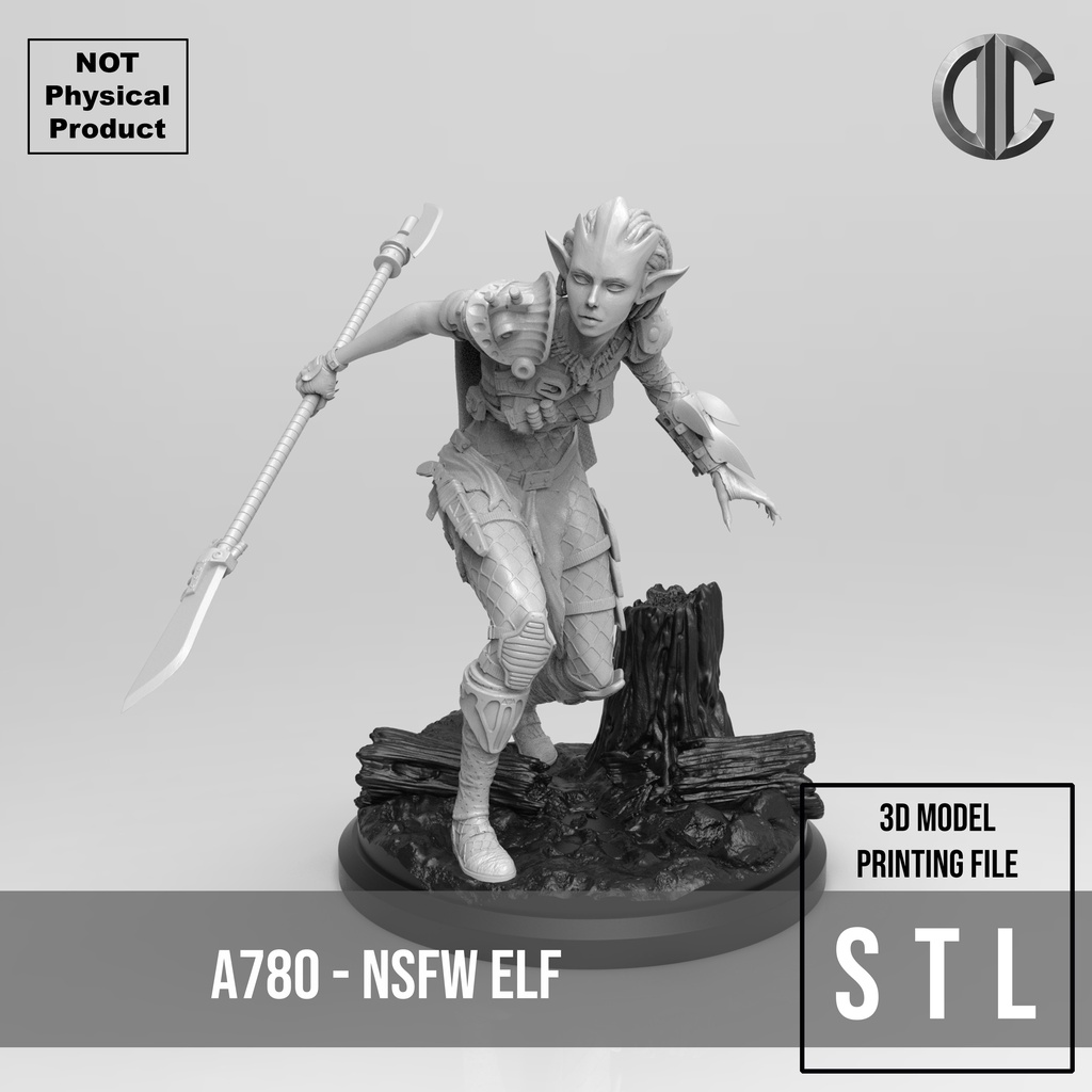 ( DIGITAL ) A780 - NSFW Character design statue, The elf design ,STL 3D ...