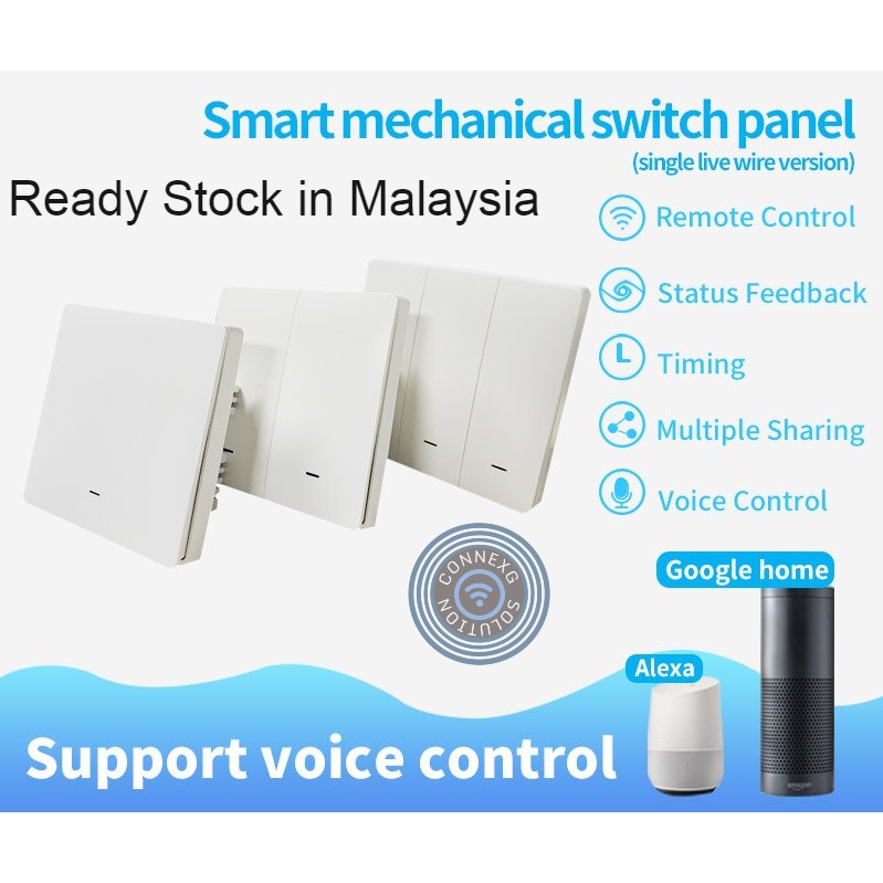 eWeLink Mechanical Smart WIFI/RF White Wall Switch (No neutral wire ...