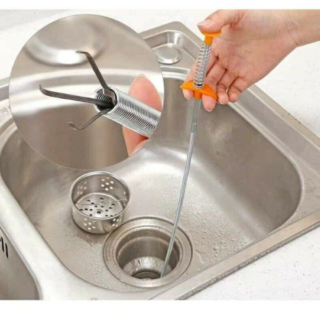 XO Spring drain unclogging wire (with trash picker) | Shopee Malaysia