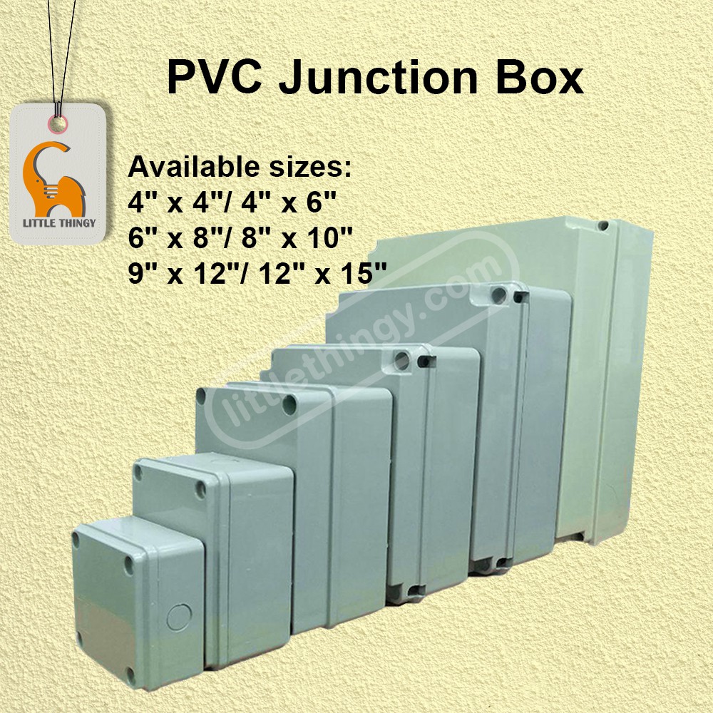 6 Inches x 8 Inches / 150mm x 215mm x 110mm Waterproof PVC Electric Weatherproof Enclosure ...