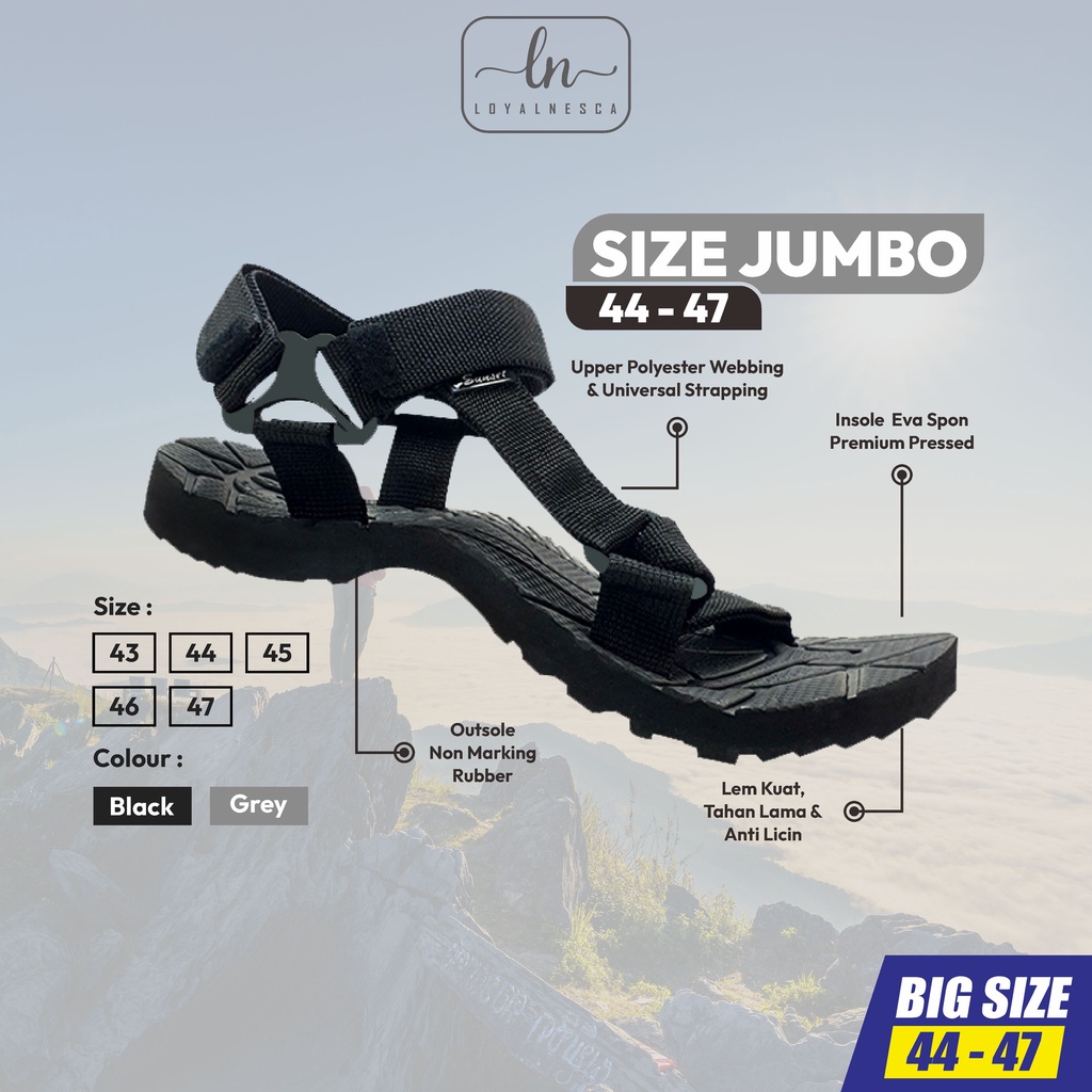 JUMBO MEN'S MOUNTAIN SANDALS WITH STRAP ORIGINAL MOUNTAIN SANDALS ...