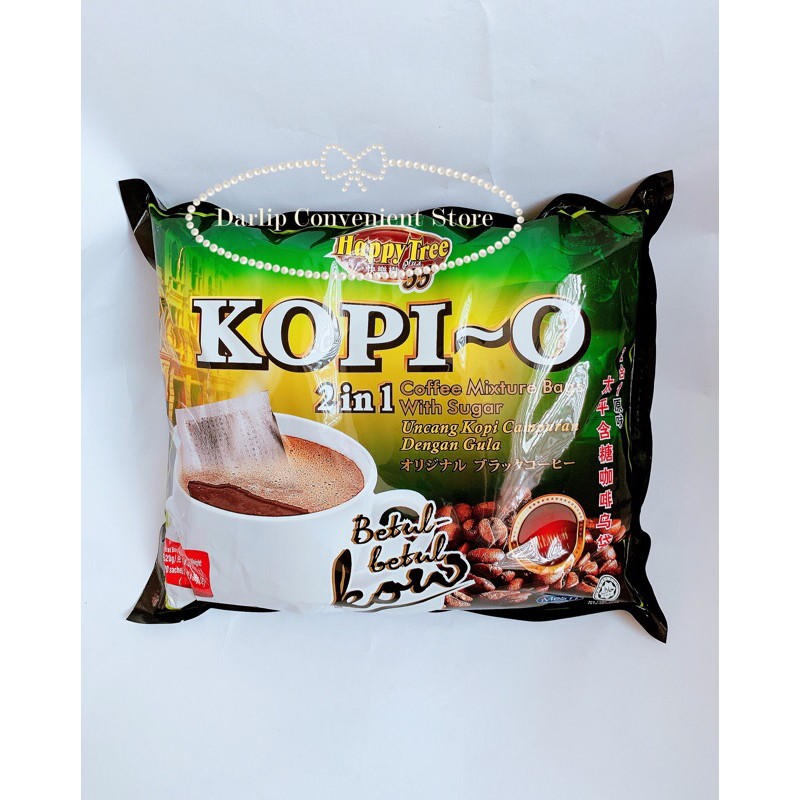 Happy Tree 快乐树 Kopi O 2in1 Coffee Mixture Bags with sugar 2合1含糖咖啡乌袋 ...