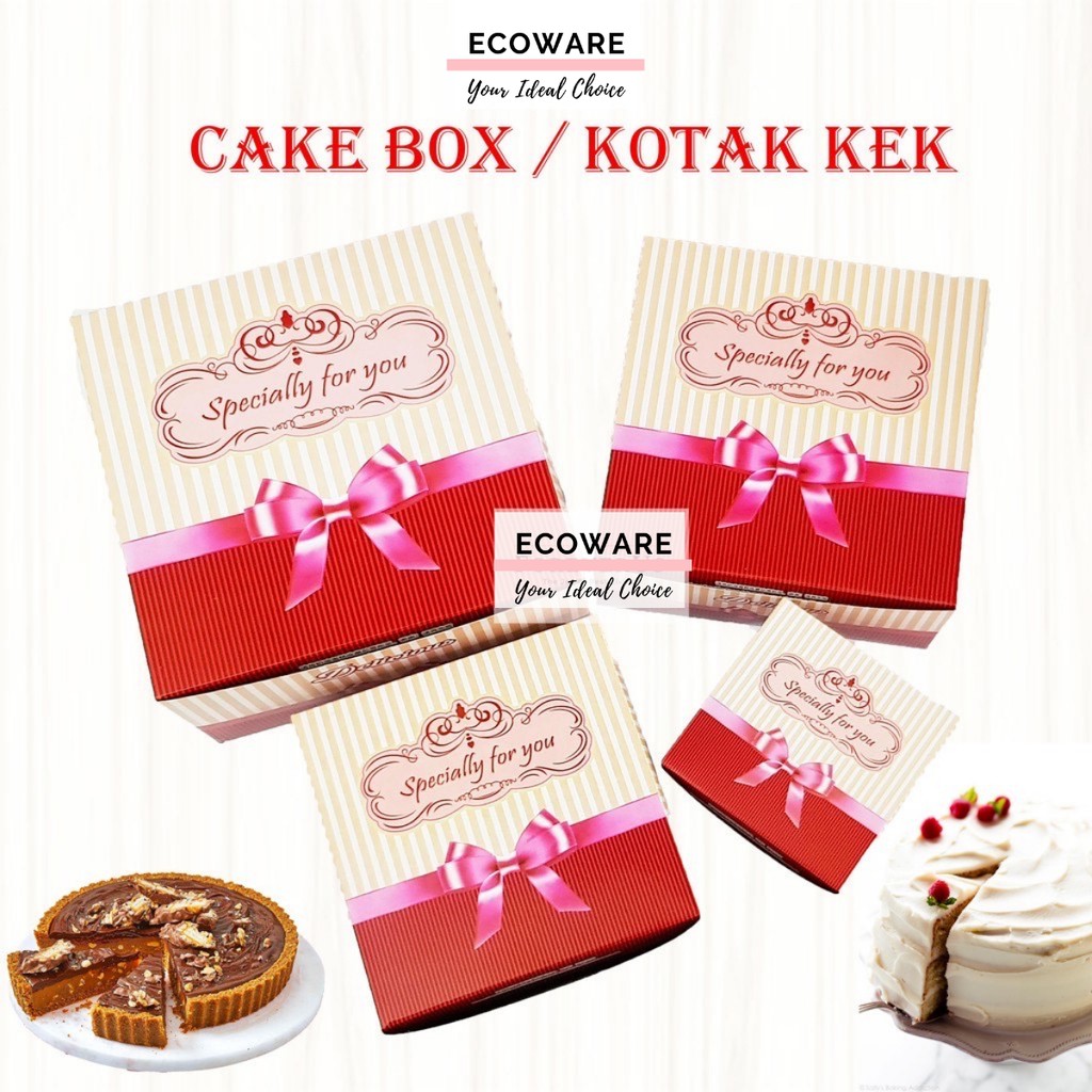 Cake Box / Kotak kek / Bekas kuih raya box | Shopee Malaysia