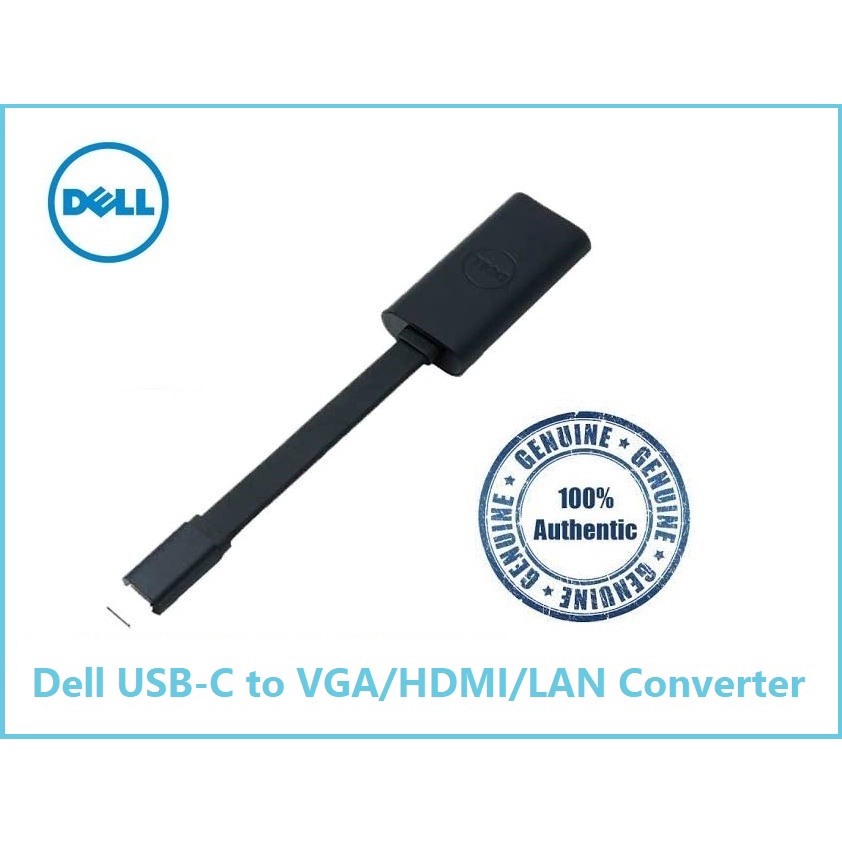 Dell Original Genuine USB C to VGA/HDMI/Gigabit Ethernet Converter ...