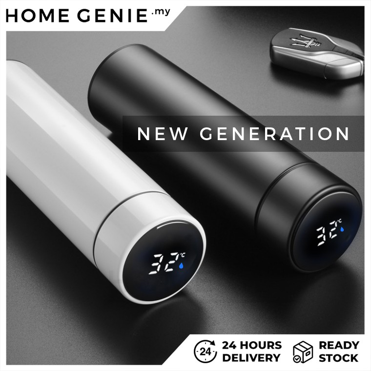 Smart Thermos LED Thermal Temperature Display Vacuum Flask 304 Food ...