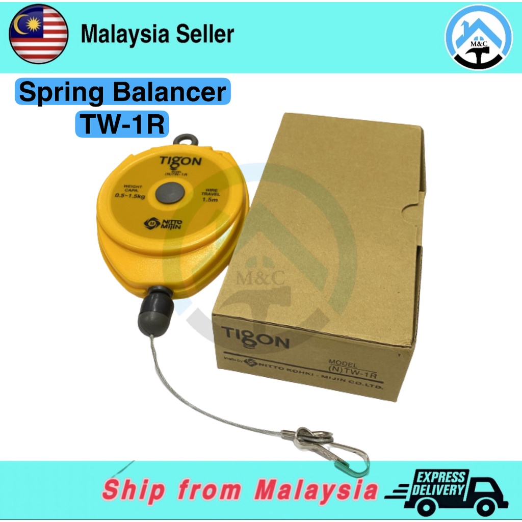 Spring Balancer TW-1R 0.5~1.5kg, Stroke length 1.5 meter, Suitable to ...