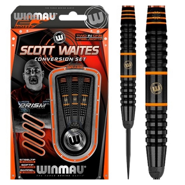 Winmau Scott Waites Steel and Soft Tip Conversion Set 2 in 1 Darts Set ...