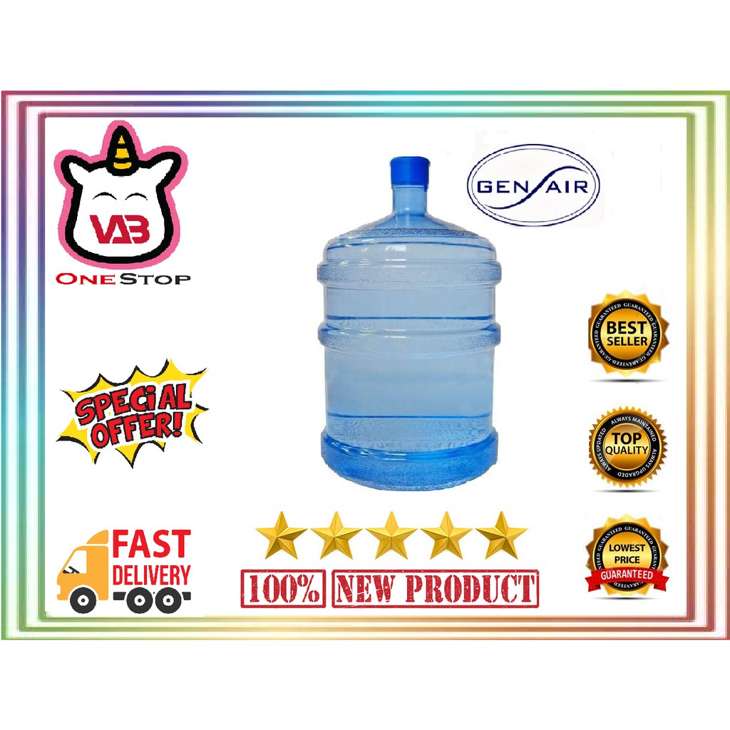 3/5 GALLON Empty Water Bottle With Cap Set For Water Dispenser/ Tong ...