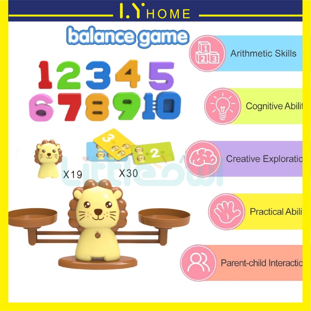 Big Math Balancing Scale Number Balance Mathematics Counting Games Kids ...