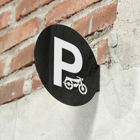 Signage Acrylic Pop Up Sign Circle 15 cm - Motorcycle Parking | Shopee ...