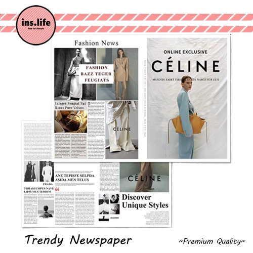 Ins Fashion Newspaper Photo Props/Model Posing for Photography ...