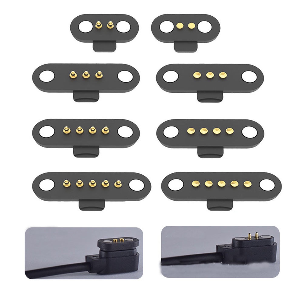 1pair 2345p 12v 1a Waterproof Magnetic Pogo Pin Connector Pogopin Male Female 25 Mm Spring