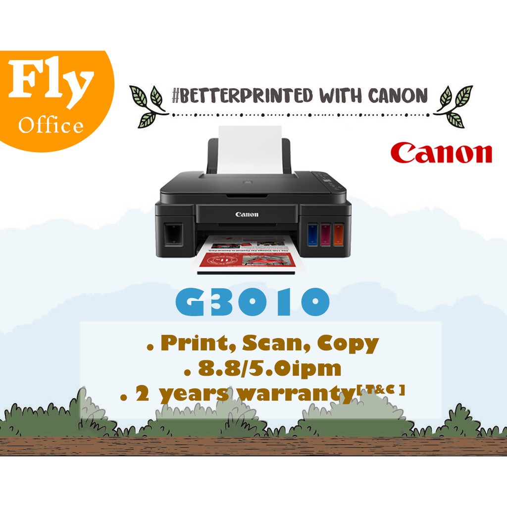 Canon PIXMA G3010 All-In-One Refillable Ink Tank 3 in1 WiFi Ink GI-790 ...
