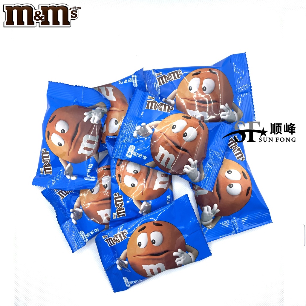 M&M Crispy Milk Chocolate Fun Size 【Blue 蓝色】酥脆 牛奶 巧克力 12g Coklat Halal ...