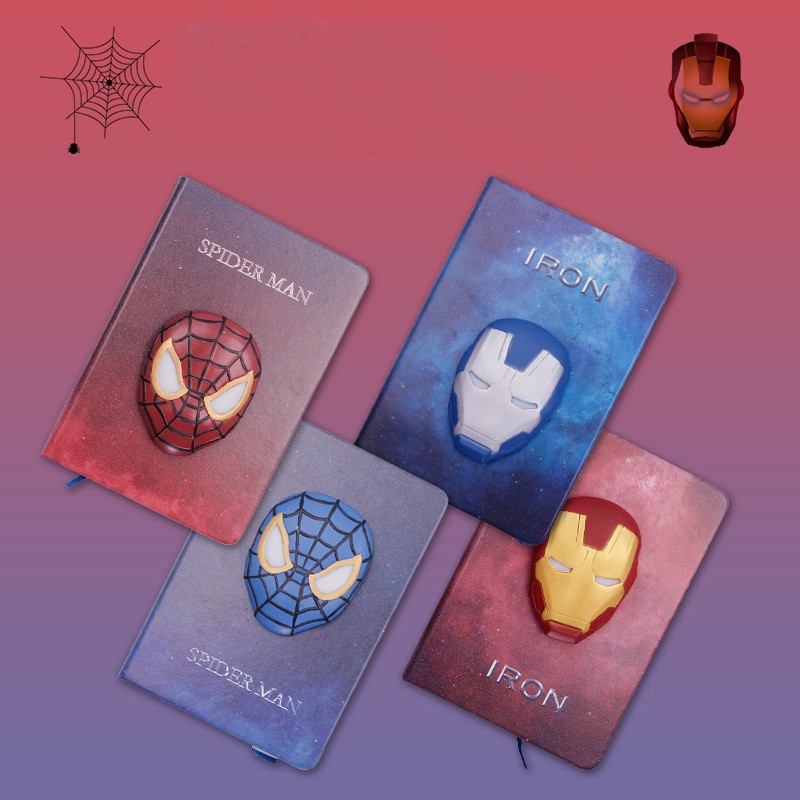 Marvel Avengers Notebook Iron Man Spider-Man Color Flashing Lights ...