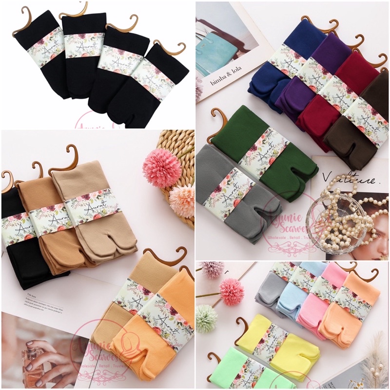 Stokin Muslimah Aurat Plain Tebal Selesa Berjari “Ready Stock” | Shopee ...