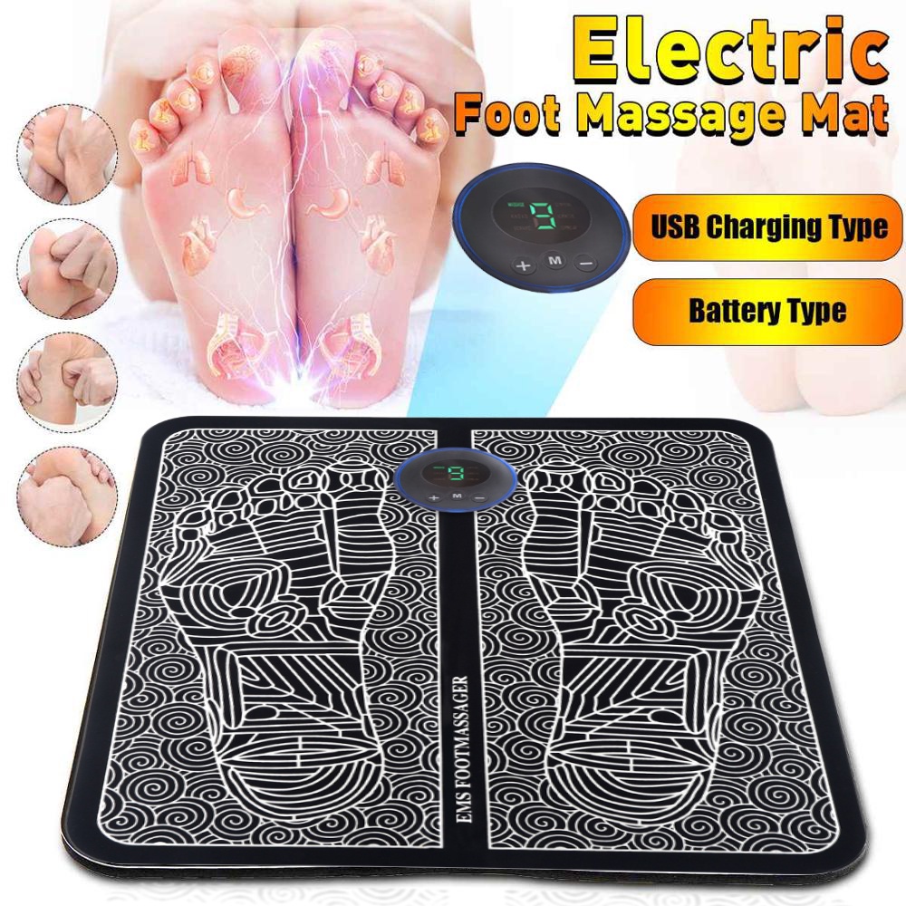 Pengurut Kaki Electric Ems Foot Massager Pad Abs Muscle Stimulator Feet 2977