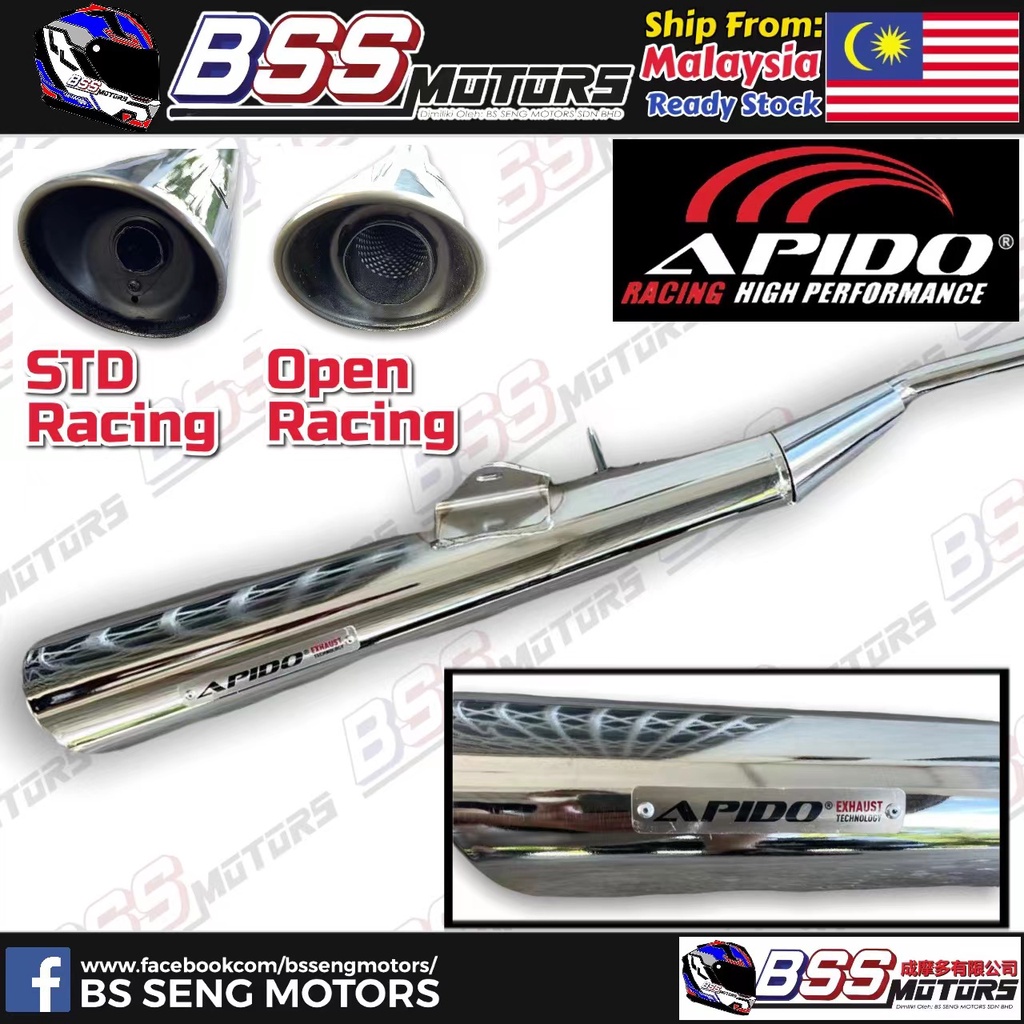 APIDO Modenas Kriss110 STD Racing / Open Silencer Exhaust Pipe Modenas 25MM Standard Ekzos ...
